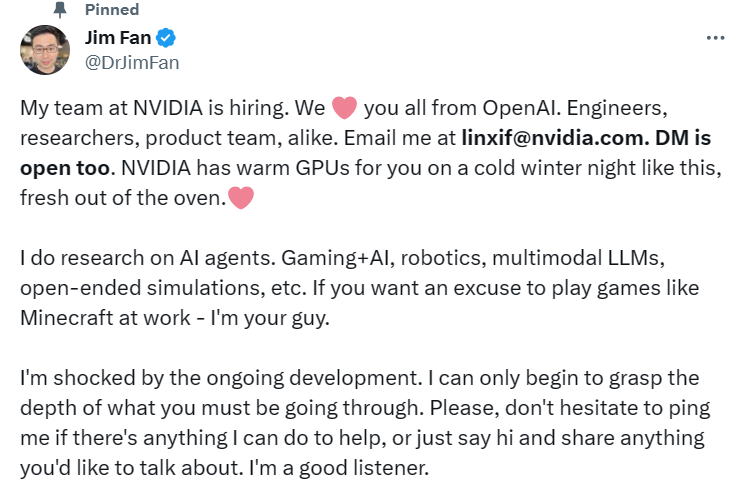 OpenAI高层震荡引发员工流失：科技巨头竞相招募离职AI人才 - 牛新网