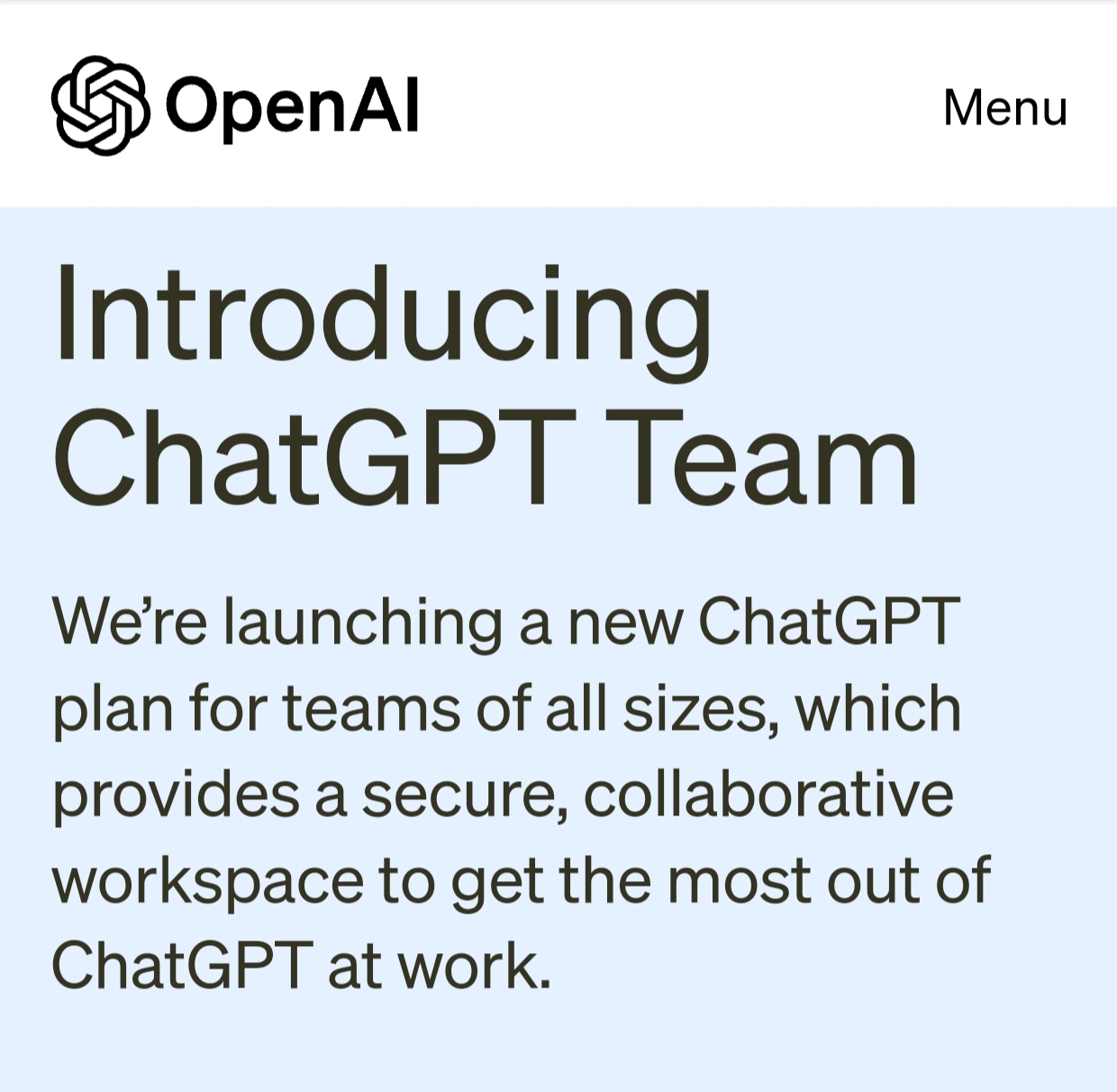 OpenAI推出ChatGPT Team订阅计划，定价25/30美元每月 - 牛新网