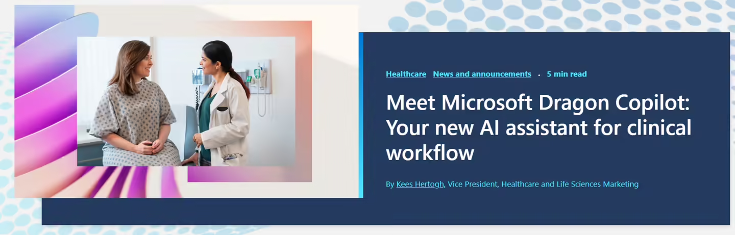 微软推出医疗AI助手Dragon Copilot，5月北美首发，提升医疗文档效率与患者体验 - 牛新网